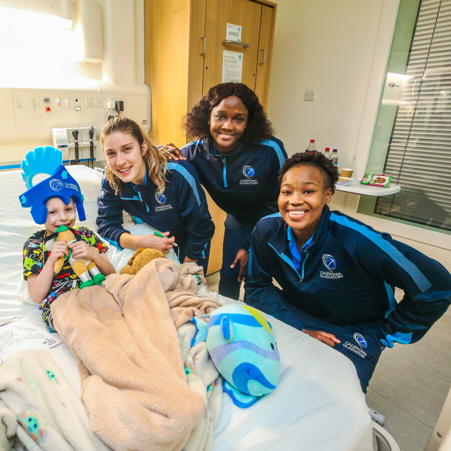Glasgow Children's Hospital Charity | Gladiators Women Visit Children's ...